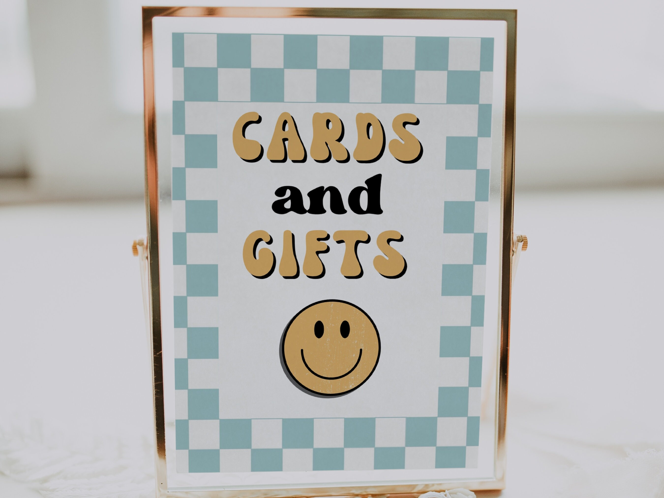 Blue One Happy Dude Cards and Gifts Sign | Instant Download | A102 - Etsy