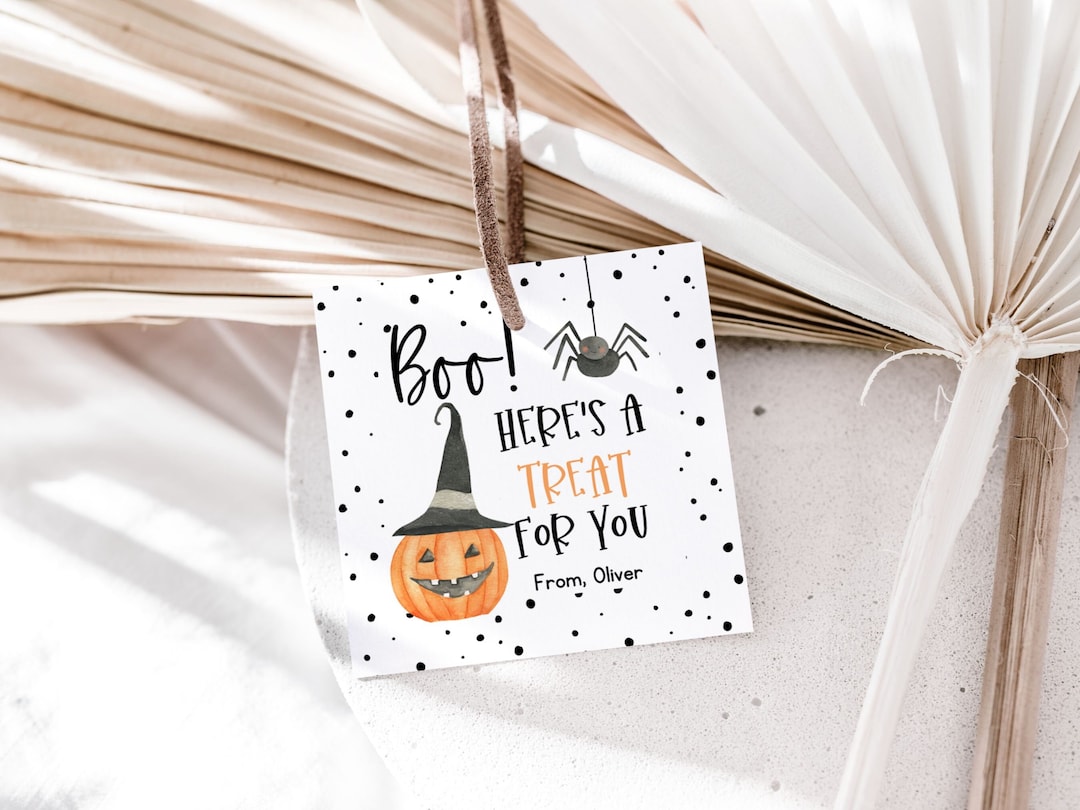 Boo! Halloween Treat Tag | Editable Instant Download | Printable - Etsy