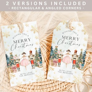 Printable Nutcracker Christmas Gift Tag Template, Instant Download ...