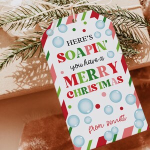 Printable Soapin You Have A Merry Christmas Gift Tag, Holiday Hand Soap ...