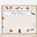 Spooky Baby Shower Due Date Calendar, Instant Download, Editable ...