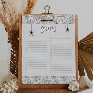 Printable Halloween Checklist | Instant Download - Etsy