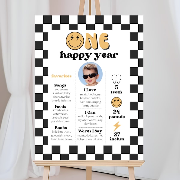 First Birthday Poster - Etsy