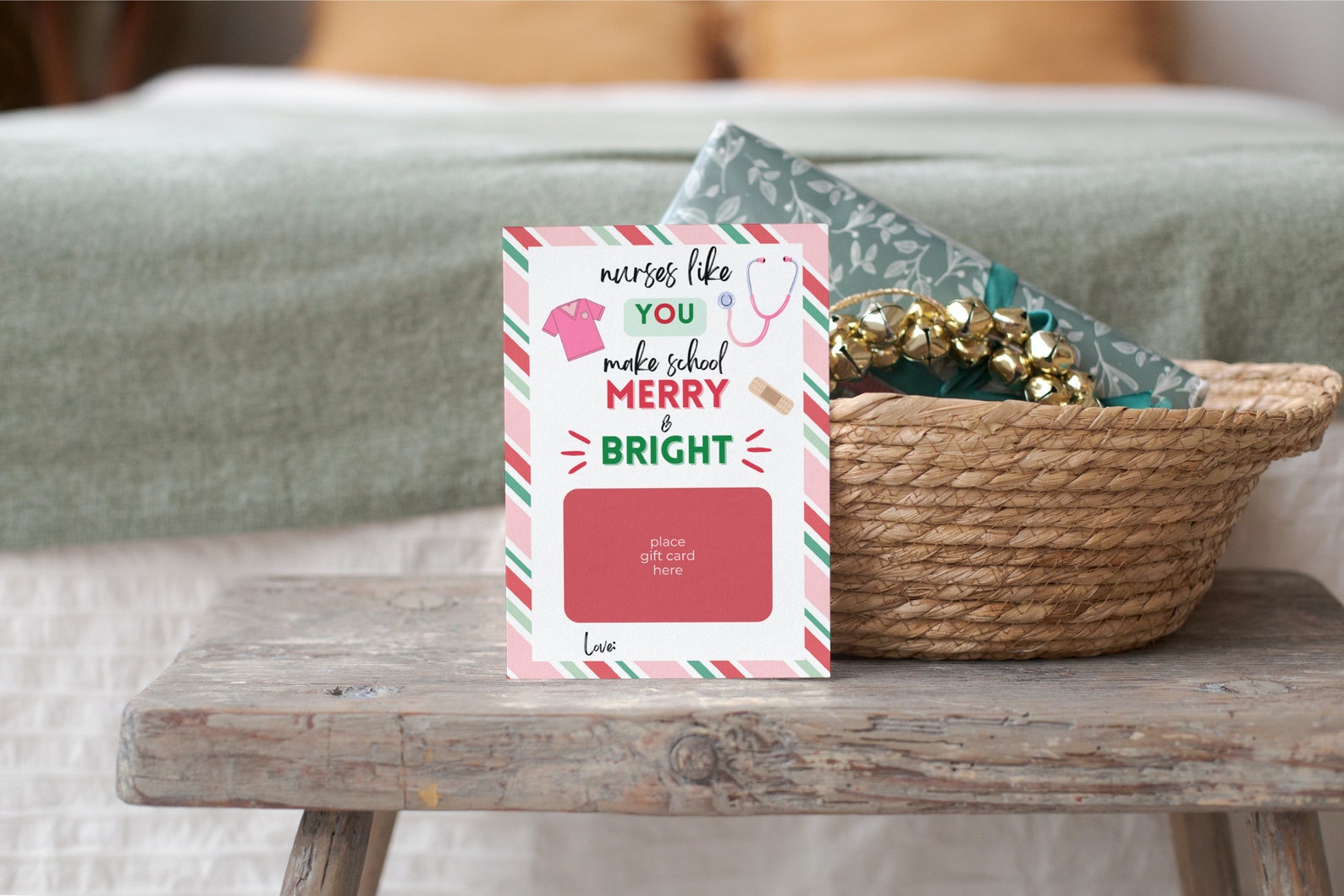 School Nurse Christmas Card | School Christmas Card | Printable ...