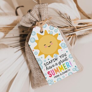 Printable Last Day of School Tag, School Gift Tag, Teacher Gift, Soap ...