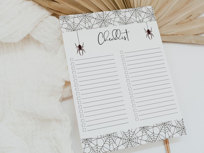 Printable Halloween Checklist | Instant Download - Etsy