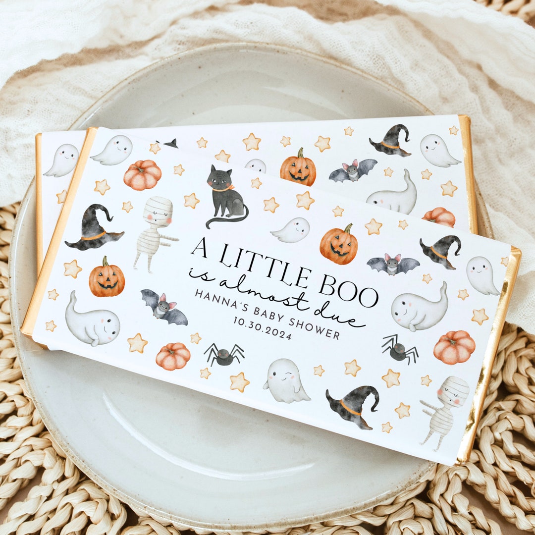 Halloween Shower Candy Bar Wrappers, Instant Download, Editable ...