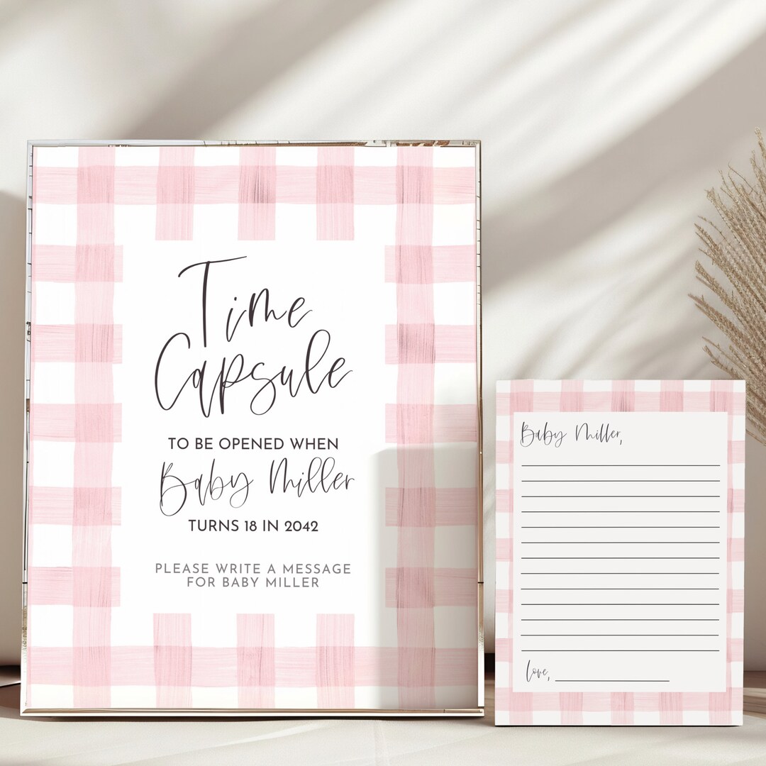 Baby Shower Time Capsule, Time Capsule Sign, Baby Time Capsule, Baby ...