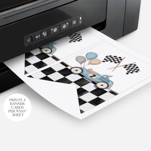 Racecar Birthday Banner, Instant Download, Race Car Party, Two Fast ...