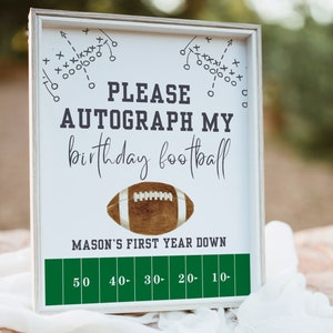 Football Birthday, Autograph My Ball, Instant Download, Autograph Guest ...