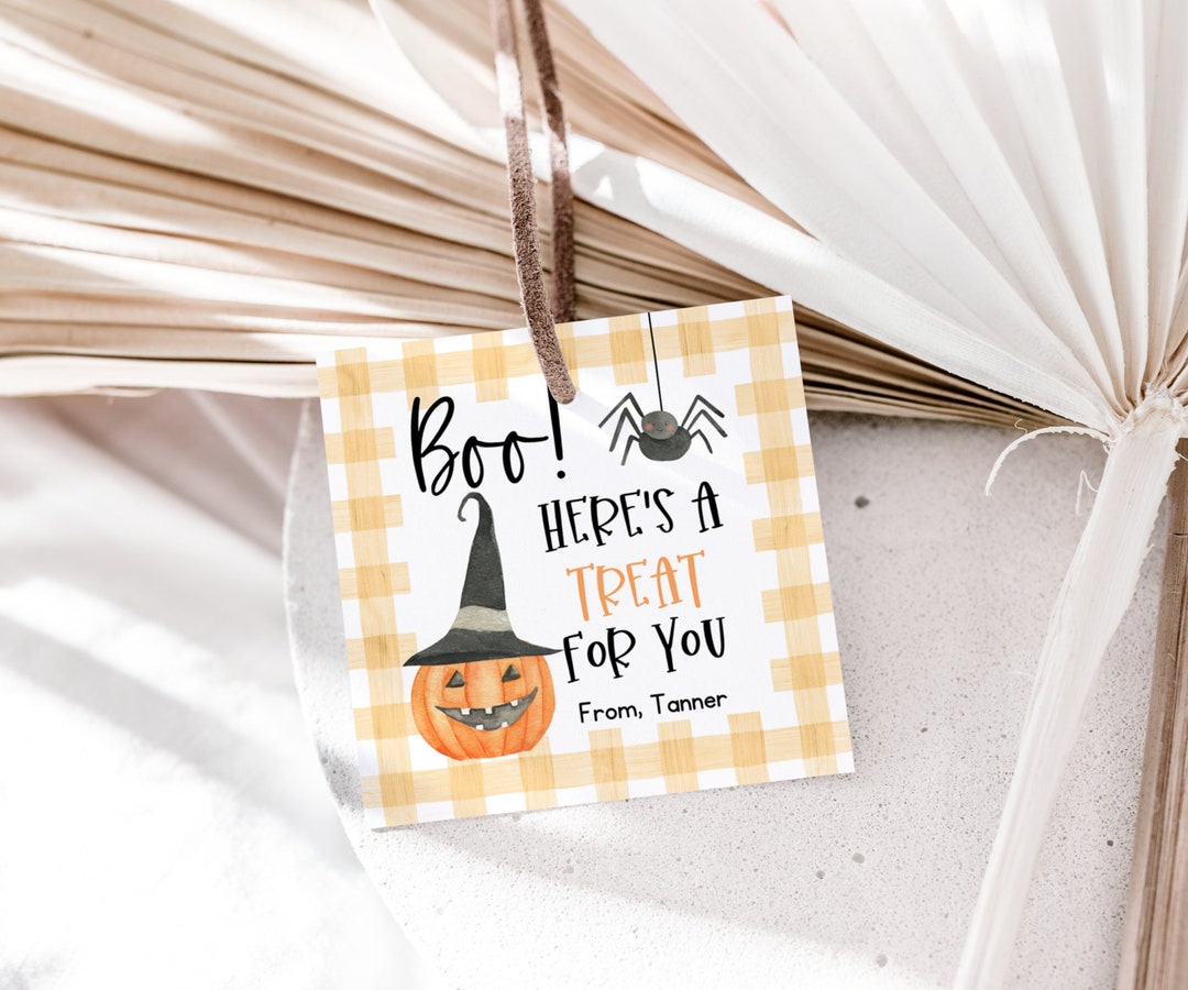 Boo! Halloween Treat Tag | Editable Instant Download | Printable - Etsy