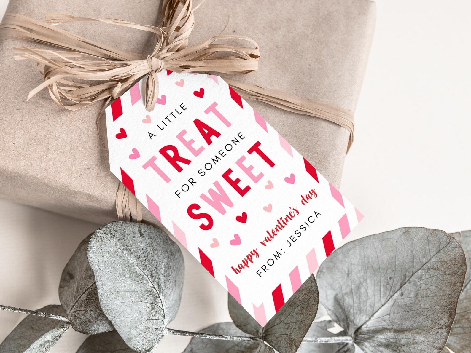 A Little Treat for Someone Sweet Valentine's Gift Tag, Valentines Day ...