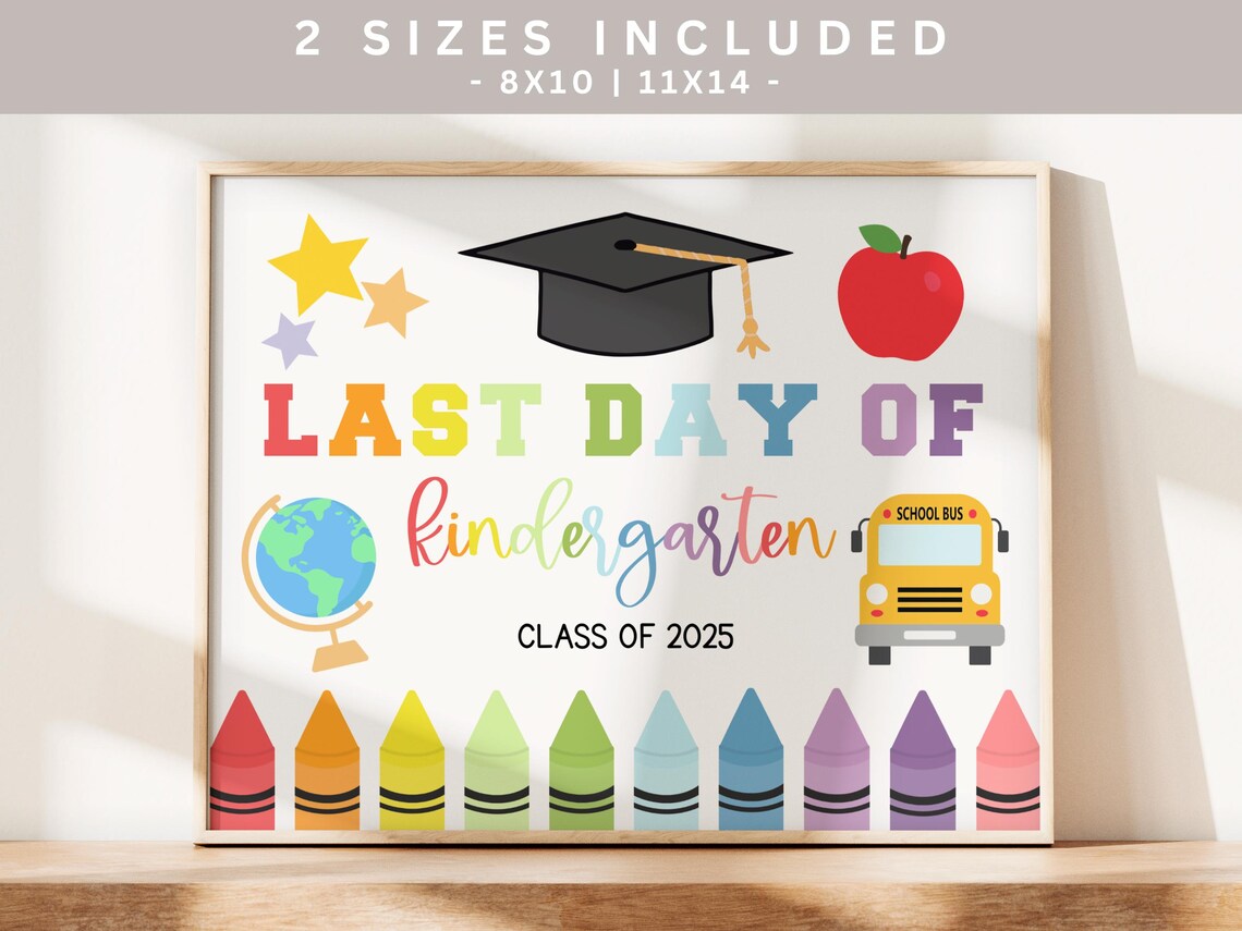 Printable Last Day of School Sign, Last Day of School, Instant Download ...