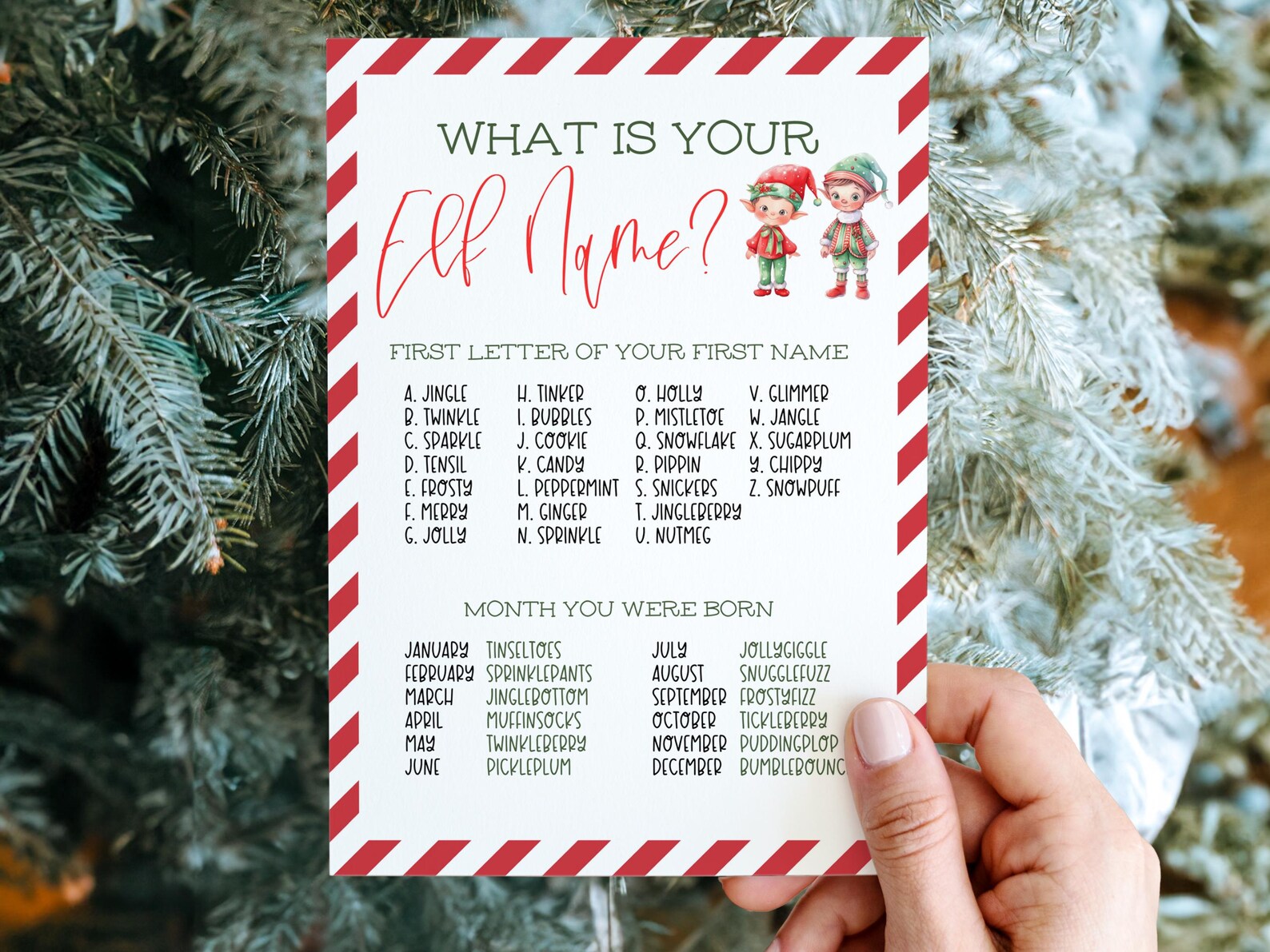 Elf Name Game, Christmas Party Game, Christmas Party Game, Instant ...