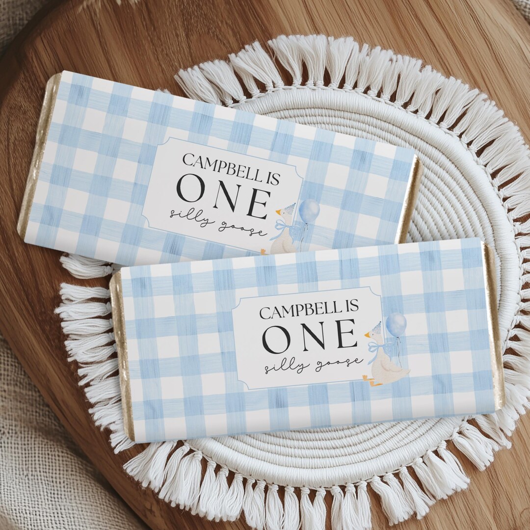 One Silly Goose Chocolate Bar Wrapper, Silly Goose Birthday, Candy Bar ...