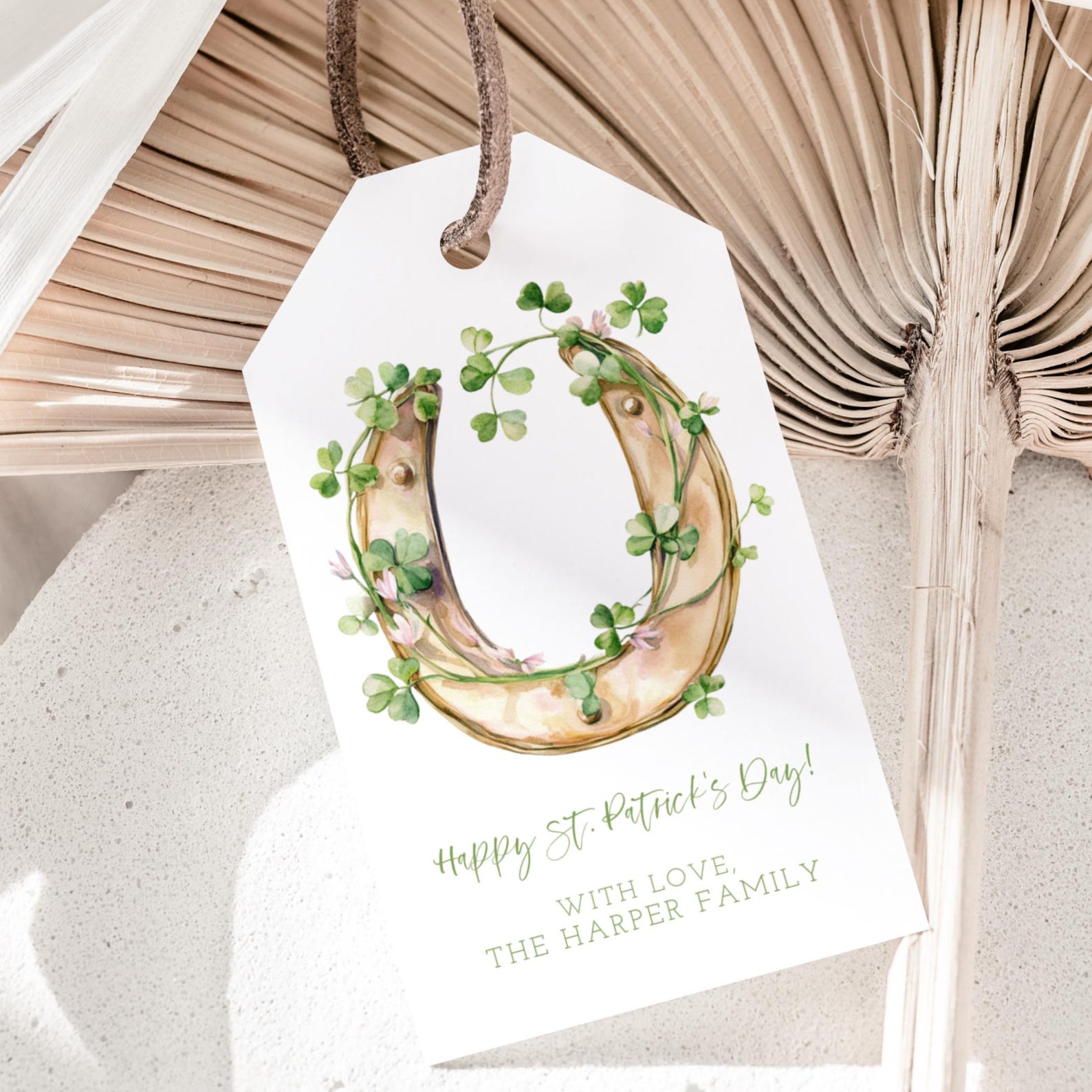 Printable St Patricks Day Gift Tag, St Patrick's Day Tag, Shamrock Gift ...