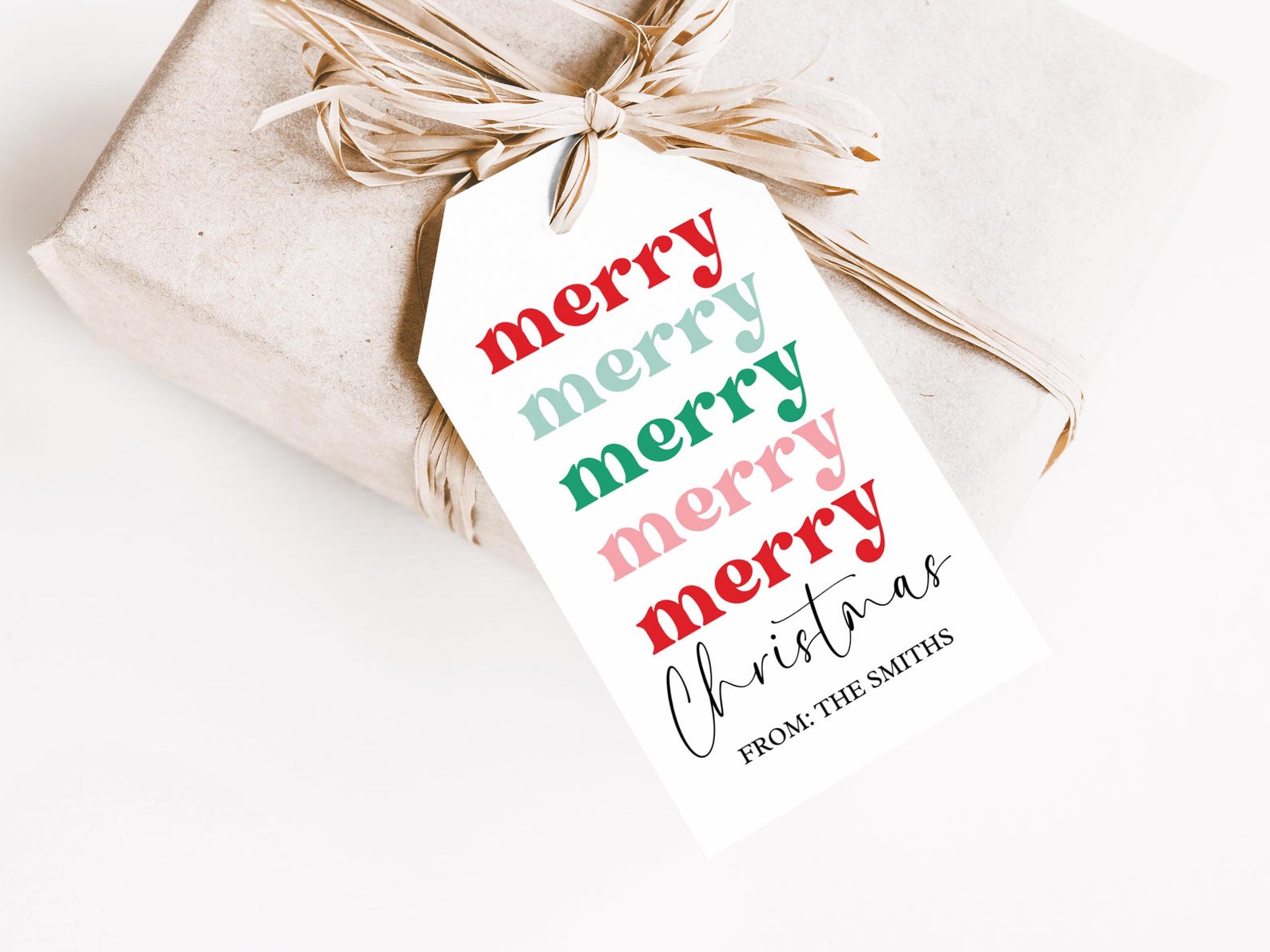 Printable Christmas Favor Tags, Editable Template, Holiday Gift Tags ...