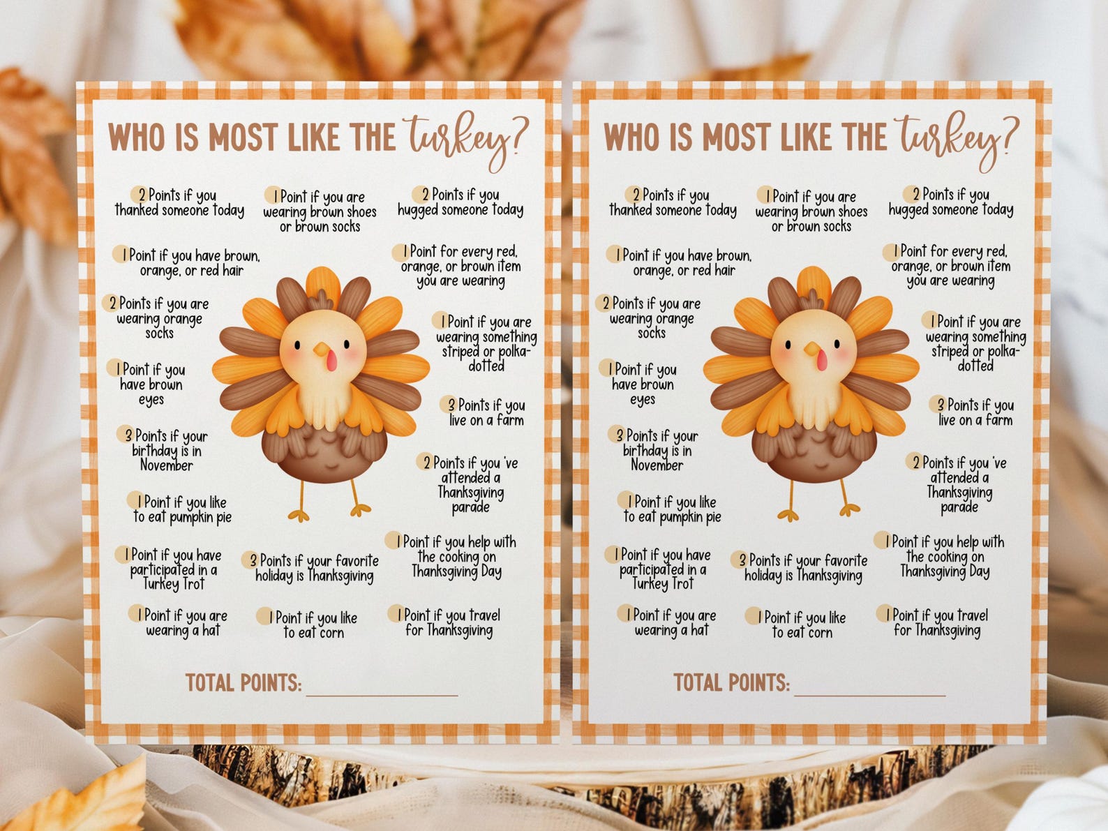 Printable Thanksgiving Game, Who is Most Like the Turkey, Friendsgiving ...