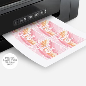 Groovy Birthday Thank You Tag, Retro Birthday, Groovy Birthday, Hippie ...