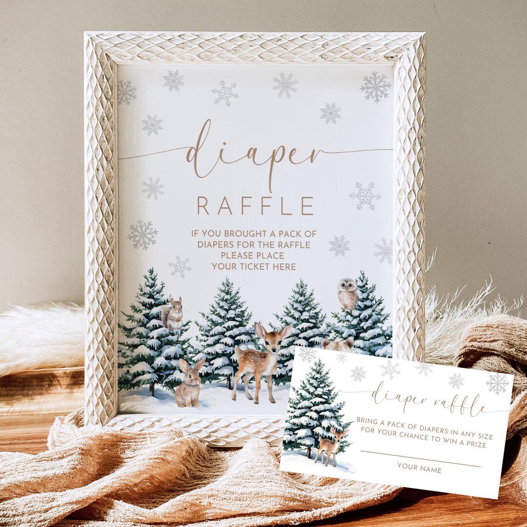 Baby Its Cold Outside Baby Shower Diaper Raffle, Winter Baby Shower ...