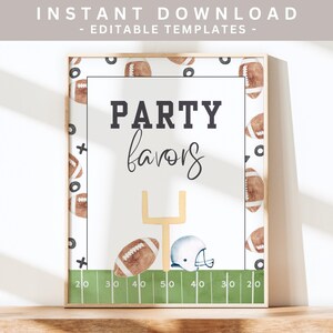 Football Birthday, Football Party Sign Bundle, Instant Download ...