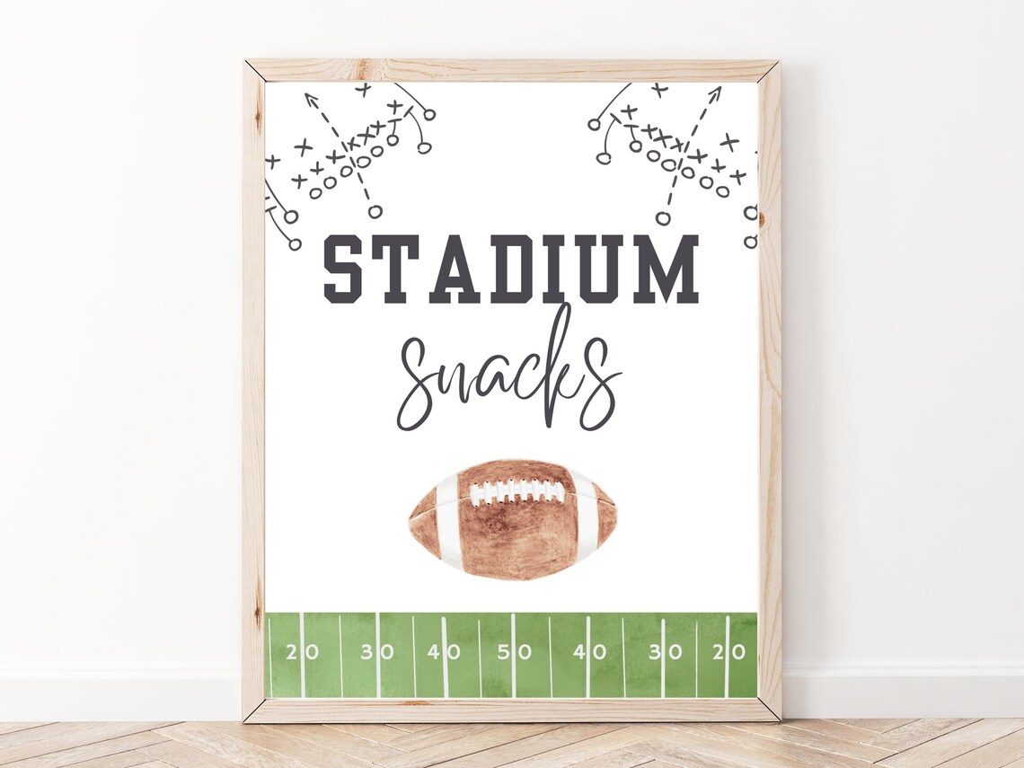 Football Birthday, Football Party Sign Bundle, Instant Download ...