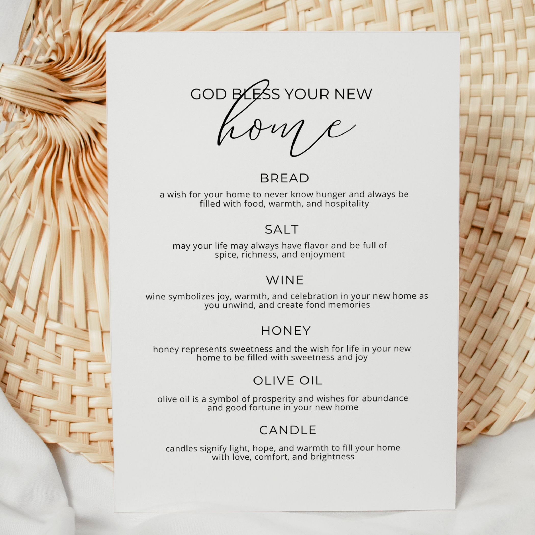 Housewarming Printable, God Bless Your New Home, Housewarming Gift, New ...