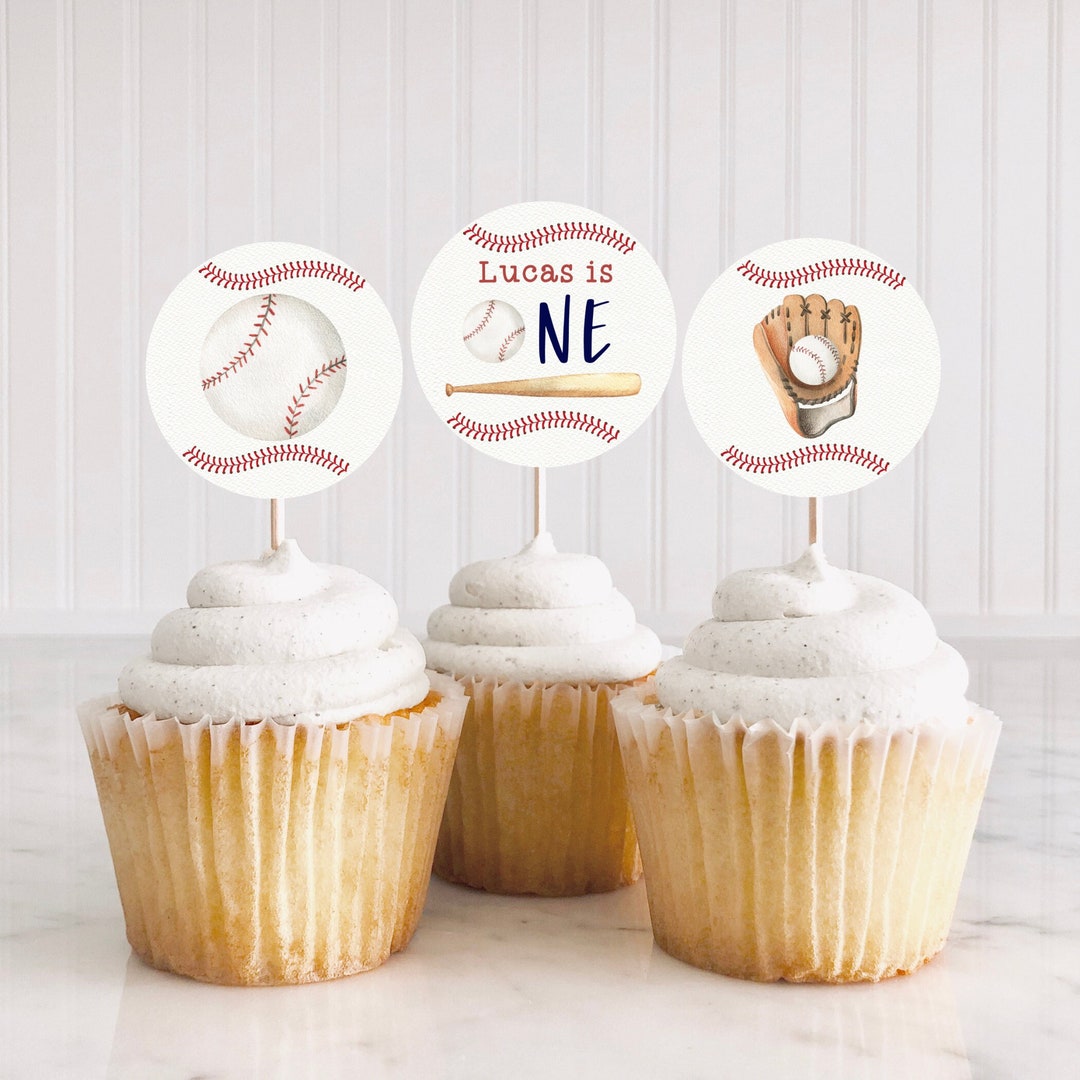 Printable Cupcakes Toppers | Baseball First Birthday Party | Rookie ...