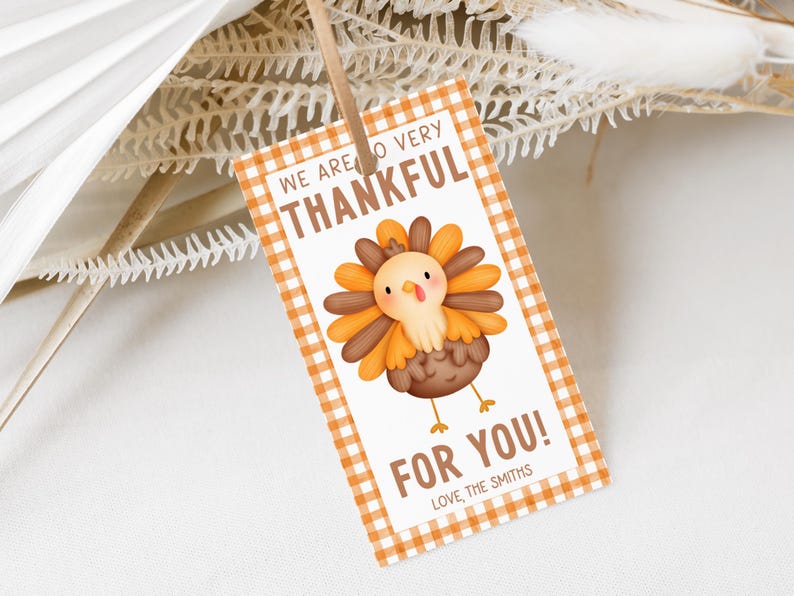 Printable Thanksgiving Tag, Thank You Tag, Thanksgiving Tags ...