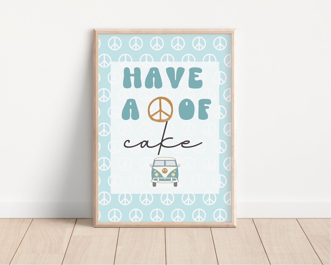 Groovy Birthday Party Sign Cake Table Sign Retro Birthday - Etsy