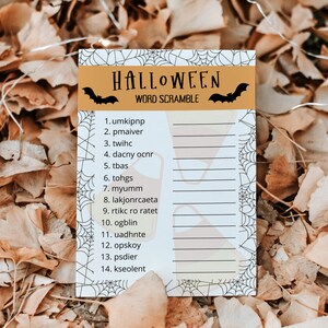 Halloween Word Scramble, Halloween Game, Instant Download, Halloween ...