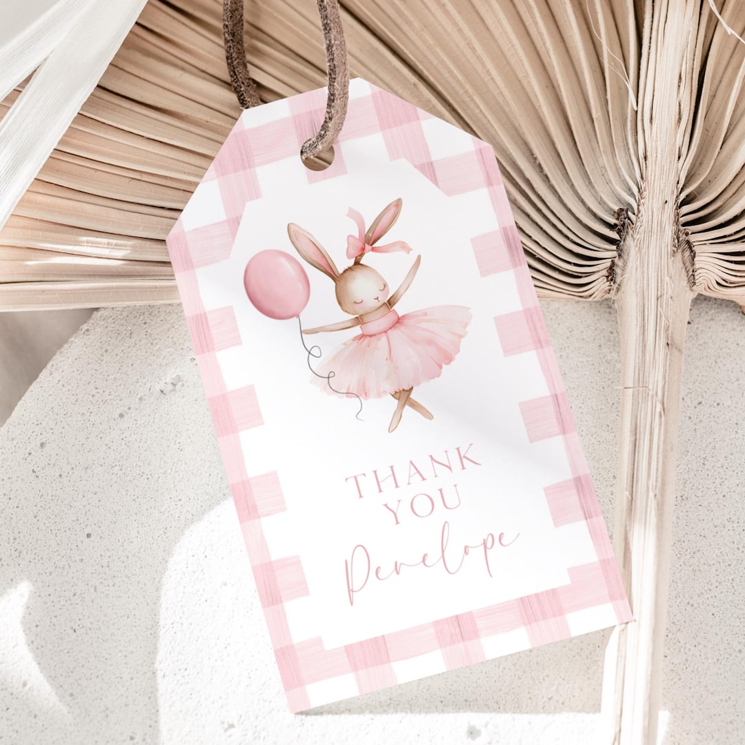 Bunny Birthday Thank You Tags, Bunny Favor Tag, Some Bunny is One ...