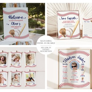 Baseball First Birthday Milestone Sign | 1st Birthday | Rookie ...