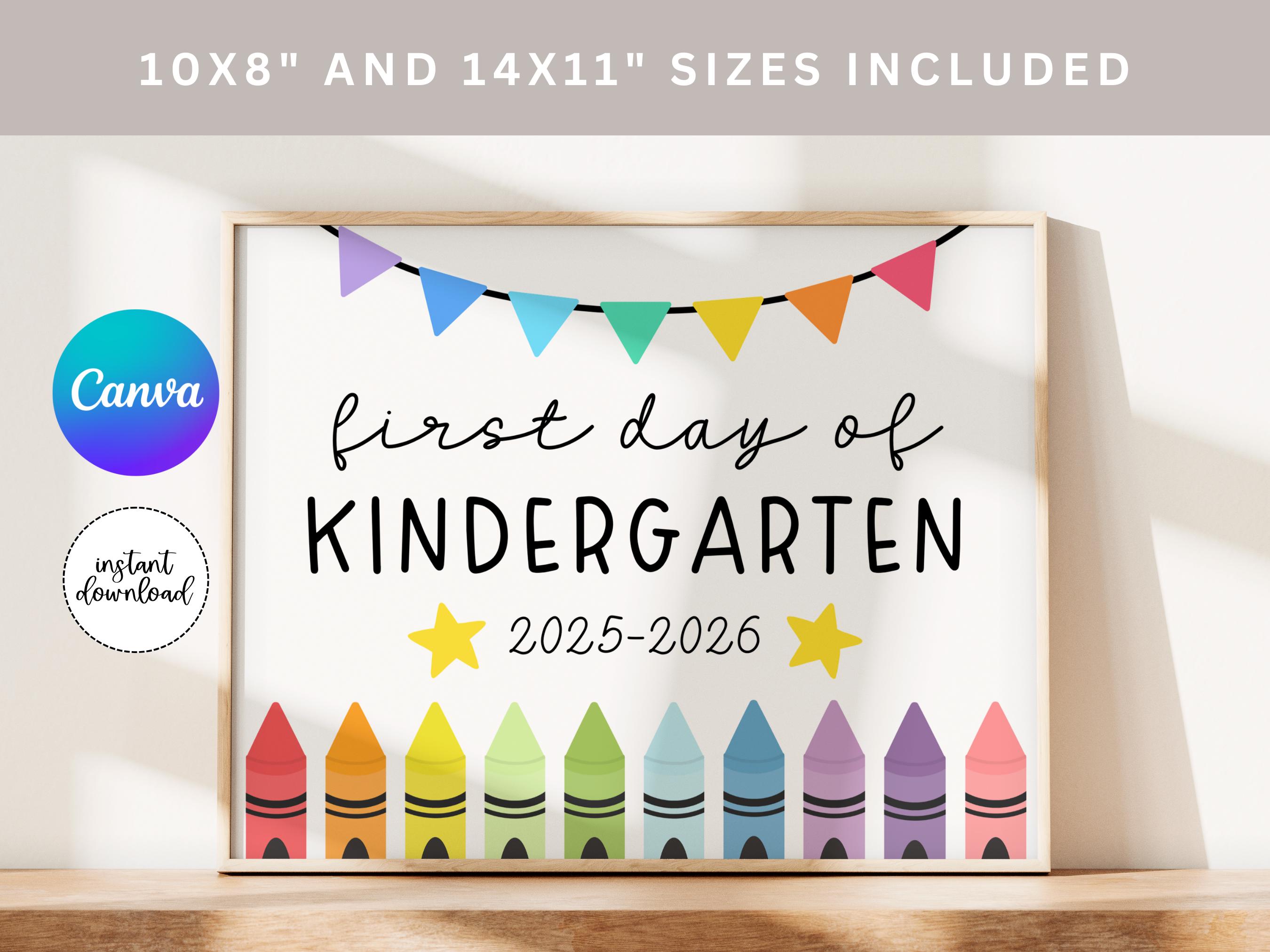 Printable Back to School Sign, First Day of School, Instant Download ...