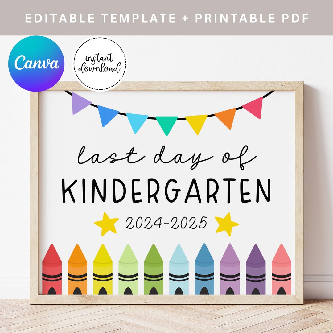 Printable Last Day of School Sign, Last Day of School, Instant Download ...