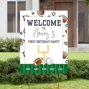 Football Birthday, Welcome Sign, Football Party, Football Welcome ...
