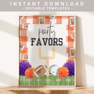 Football Birthday Party Signs, Football Party, Football Sign, Football ...