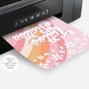 Groovy Birthday Tattoo Station Sign, Instant Download, Retro Birthday ...