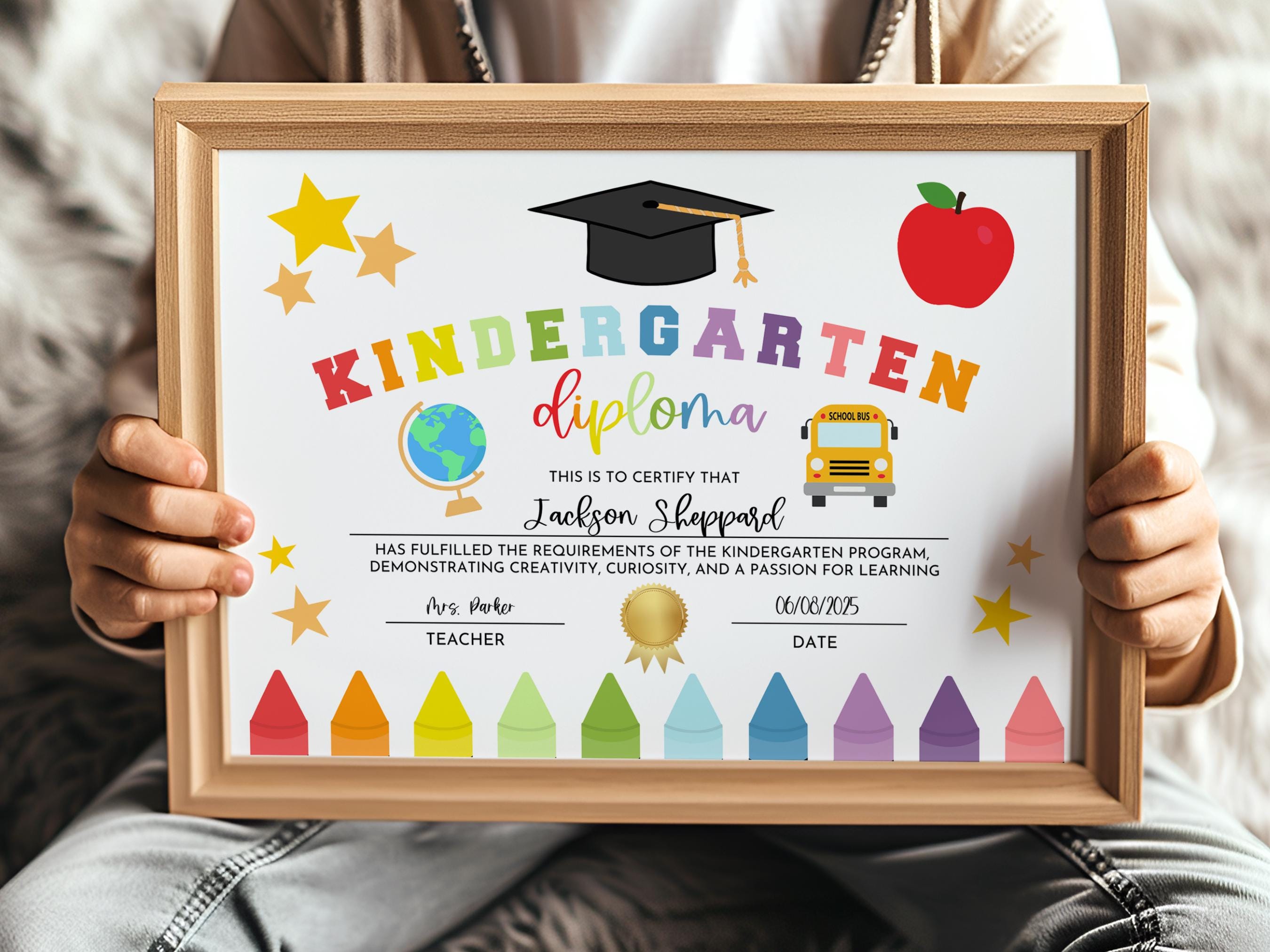 Printable Kindergarten Graduation Diploma, Kindergarten Graduate ...