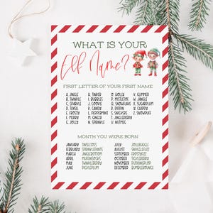 Elf Name Game, Christmas Party Game, Christmas Party Game, Instant ...