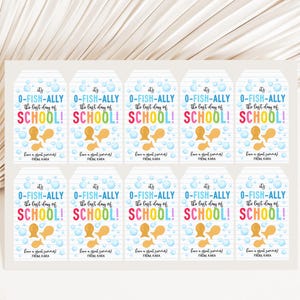 Printable O-fish-ally the Last Day of School Tag, School Gift Tag ...