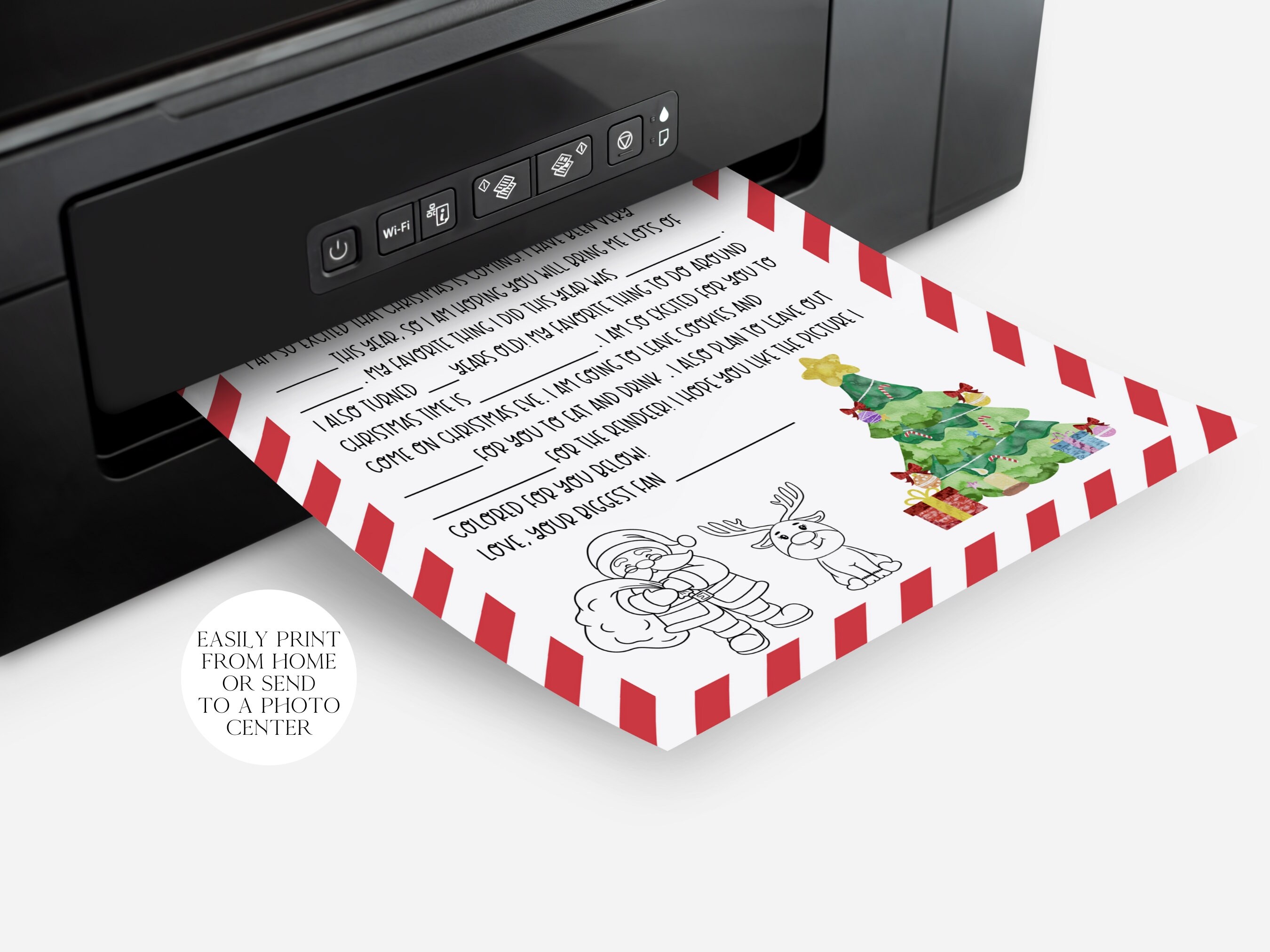 Printable Christmas Letter | Instant Download | Christmas List | Letter ...