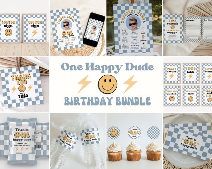 Happy Dude Balloons Boho One Happy Dude Balloons Rad Dude Party Checker ...