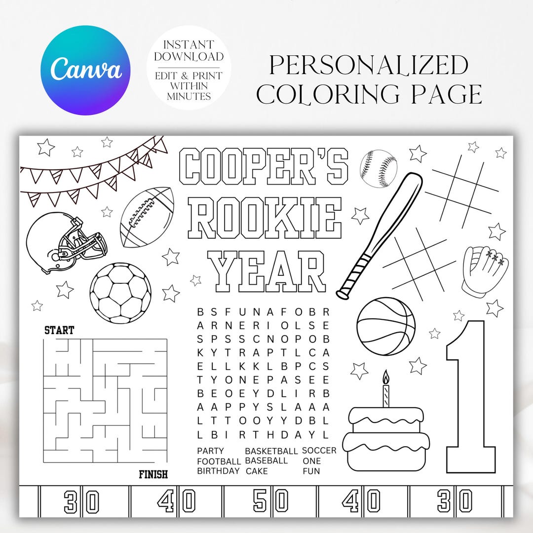 Sports Birthday Coloring Page, Soccer Birthday, Baseball Coloring ...