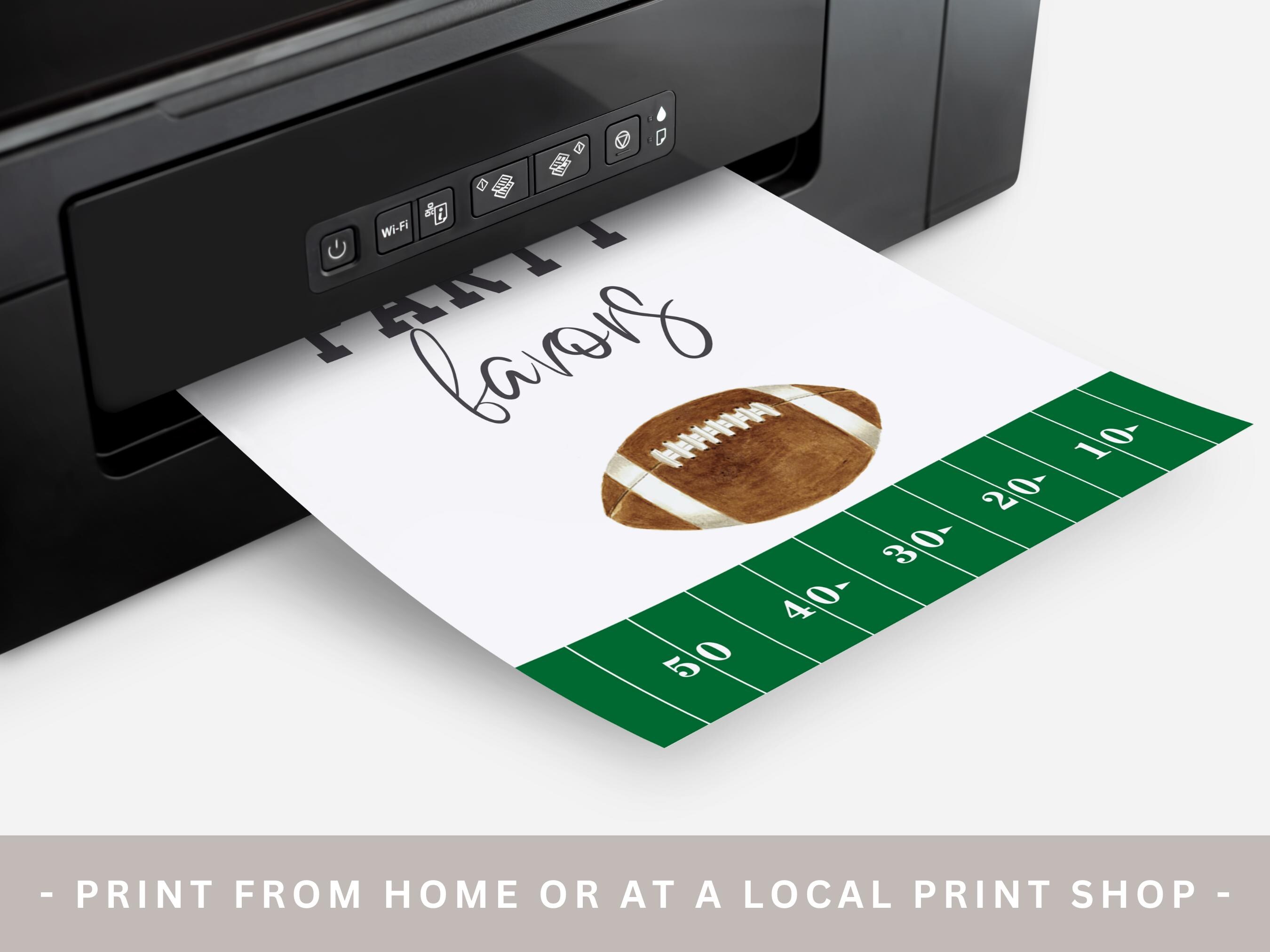 Football Birthday, Football Party Sign Bundle, Instant Download ...