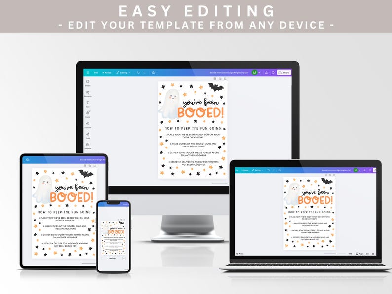 Printable Halloween Boo Kit Instant Download Templates, You've Been ...