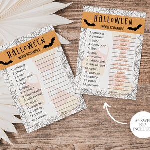 Halloween Word Scramble, Halloween Game, Instant Download, Halloween ...