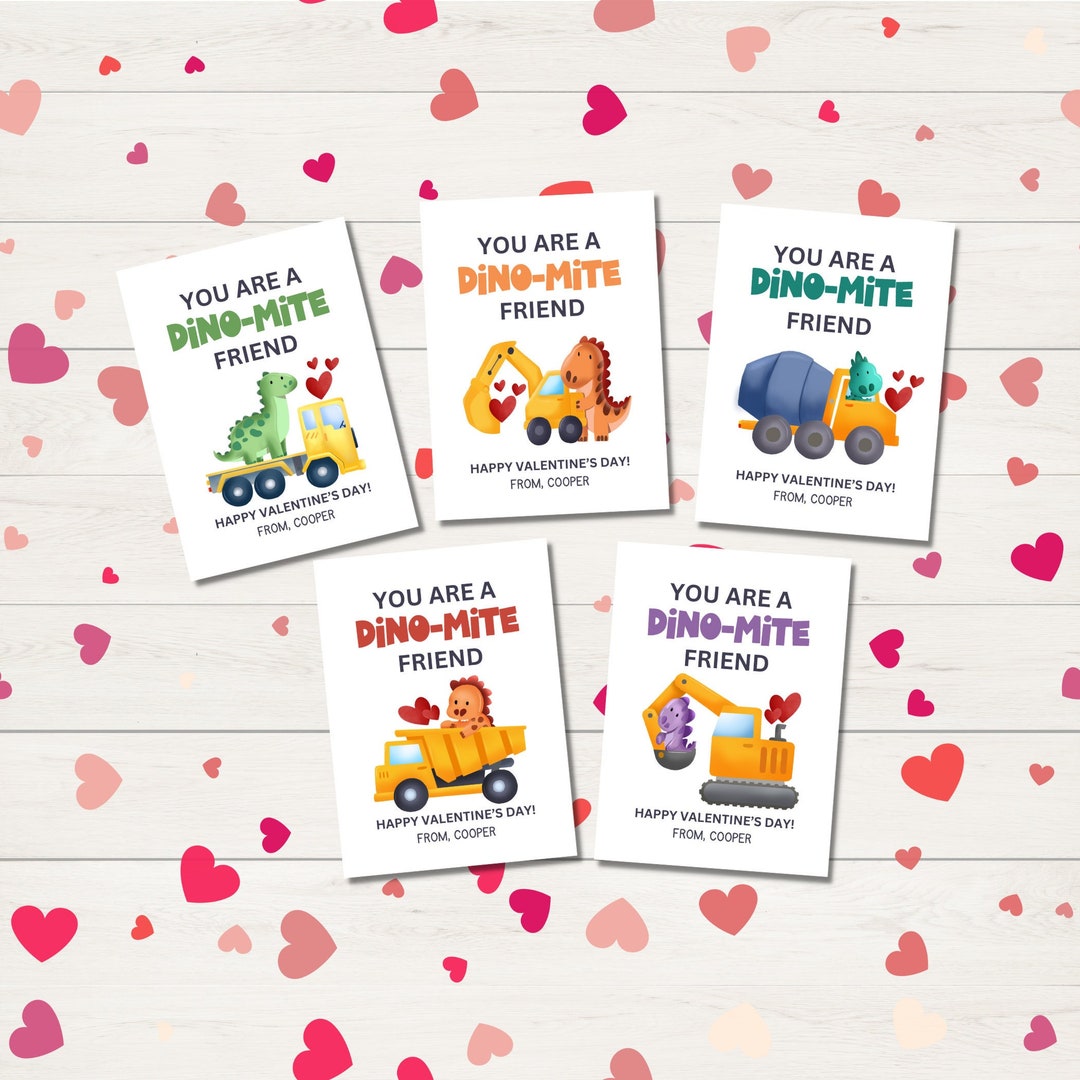 Printable Valentines | Dinosaur Valentines | Kids Valentine Cards ...