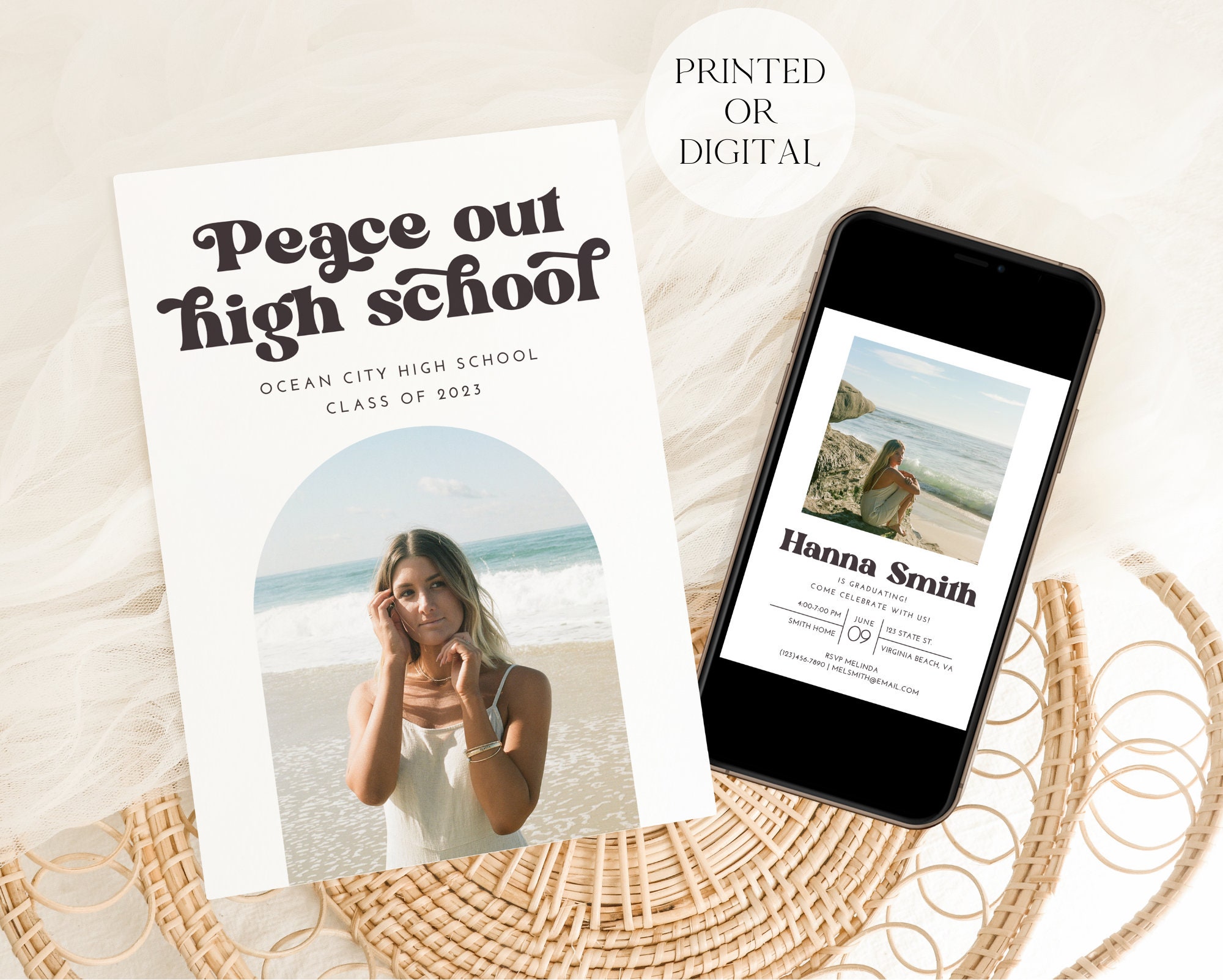 Graduation Party Graduation Invite Boho Graduation - Etsy