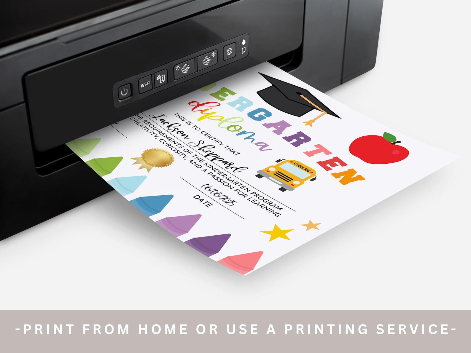 Printable Kindergarten Graduation Diploma, Kindergarten Graduate ...